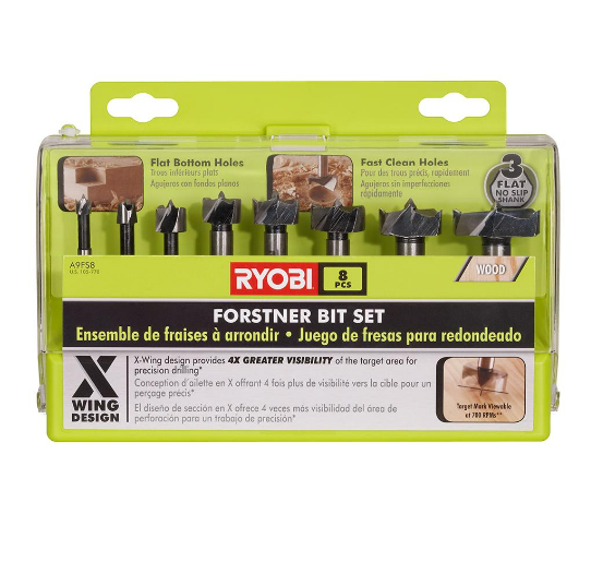 RYOBI 8 PC. Forstner Bit Set – Direct Tools Canada